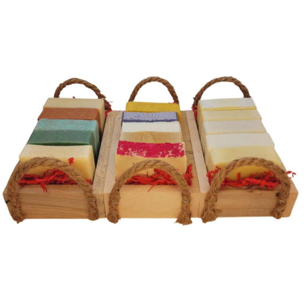 Soap Sets With Repurposed Wooden Boxes